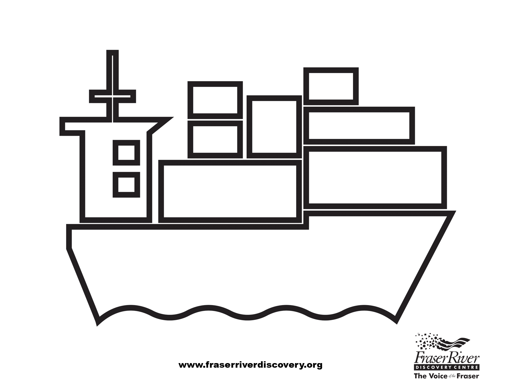 Container Ship Coloring Page